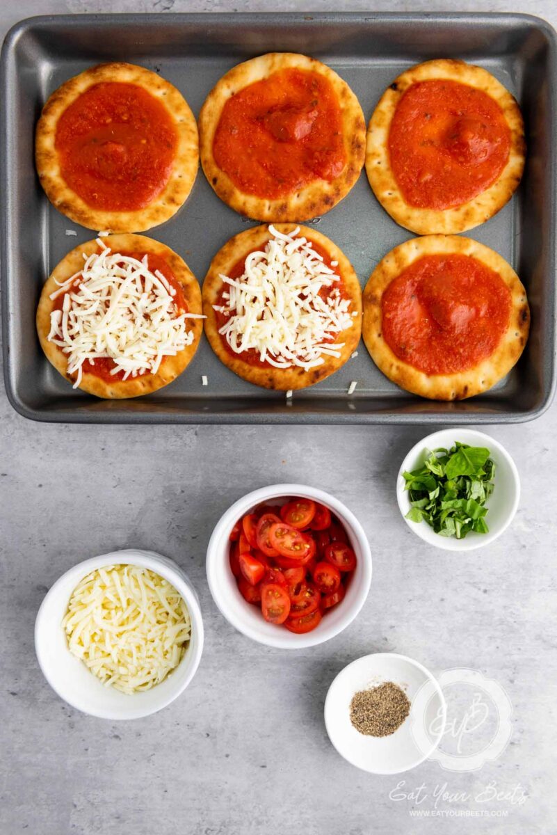 Caprese Mini Pizzas - Eat Your Beets
