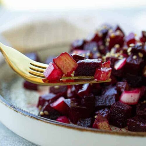 Roasted Beetroot Salad With Honey Mustard Dressing - Eat Your Beets