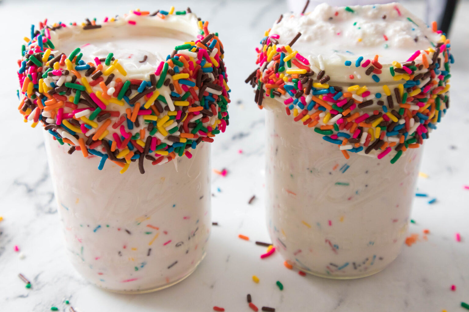Vanilla Ice Cream Milkshake With Sprinkles - Eat Your Beets