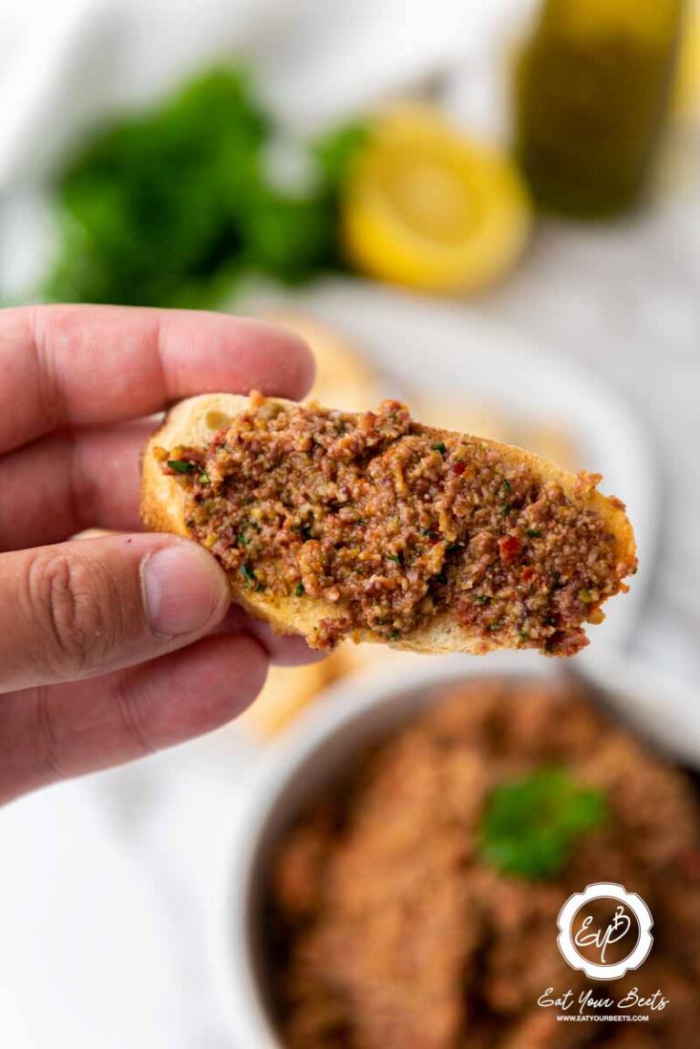 Homemade Olive Tapenade Hummus With Crostini - Eat Your Beets