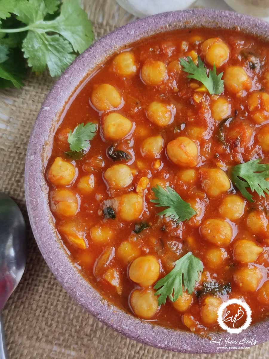 Easy Channa Masala Recipe (Chickpea Curry) - Eat Your Beets
