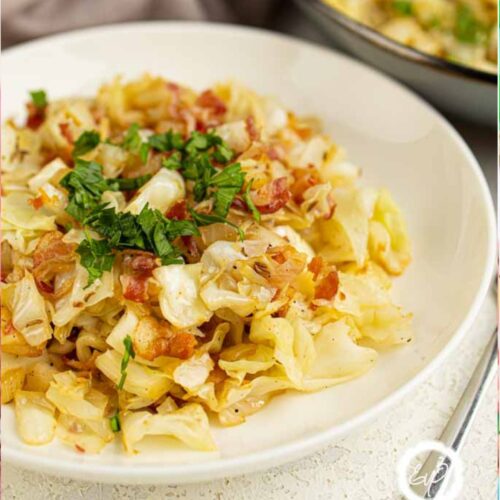 German Fried Cabbage With Bacon Bits - Eat Your Beets