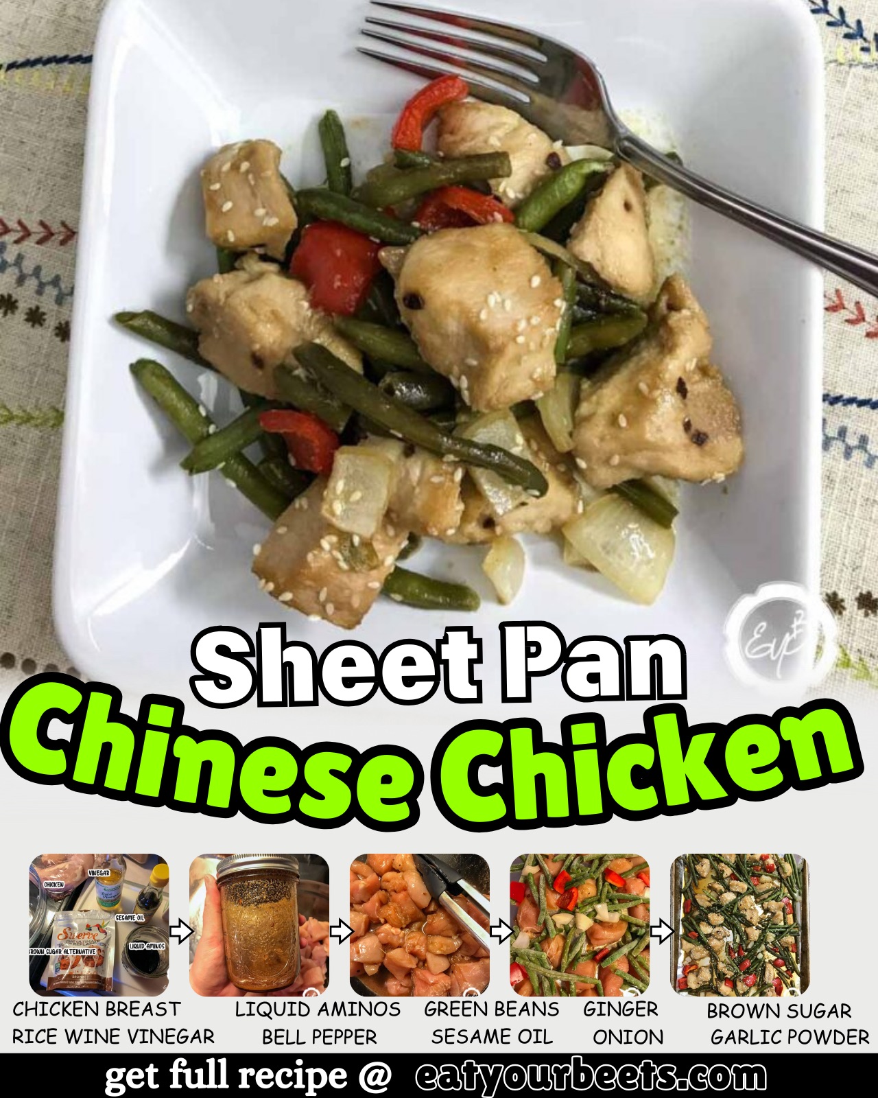 Sheet Pan Chinese Chicken With Green Beans - Eat Your Beets